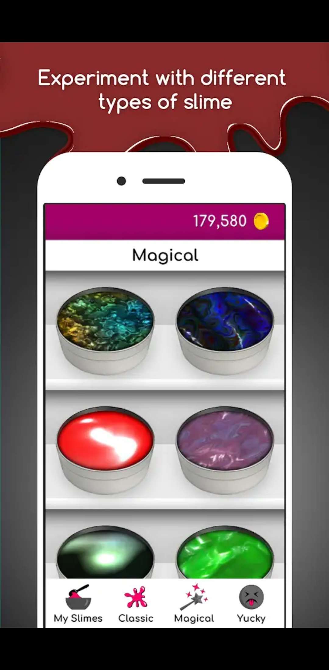 Enjoy the magic of slime on your mobile device: stretch, squish and pop ...